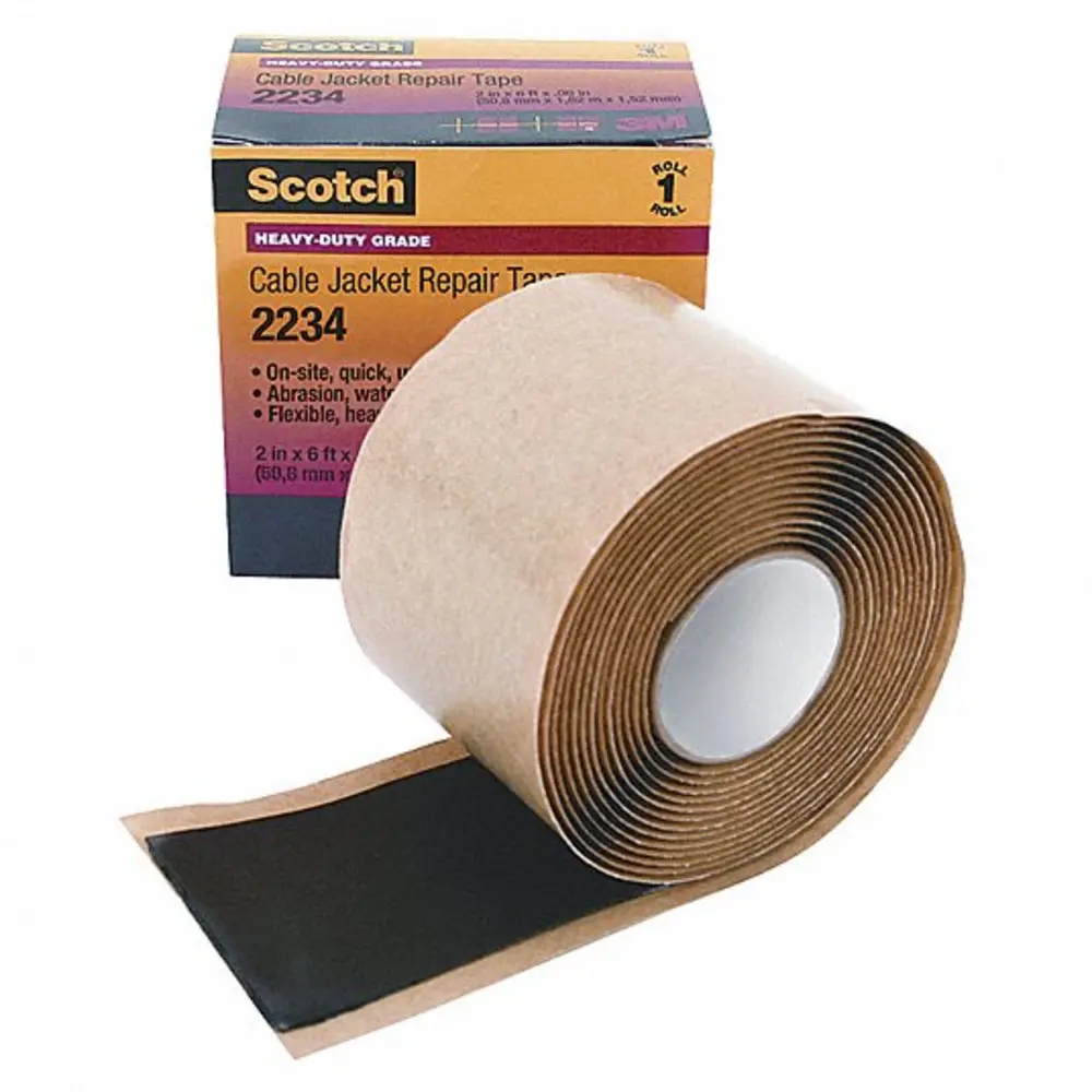 2" x 6' Scotch® Cable Jacket Repair Tape 2234, Black