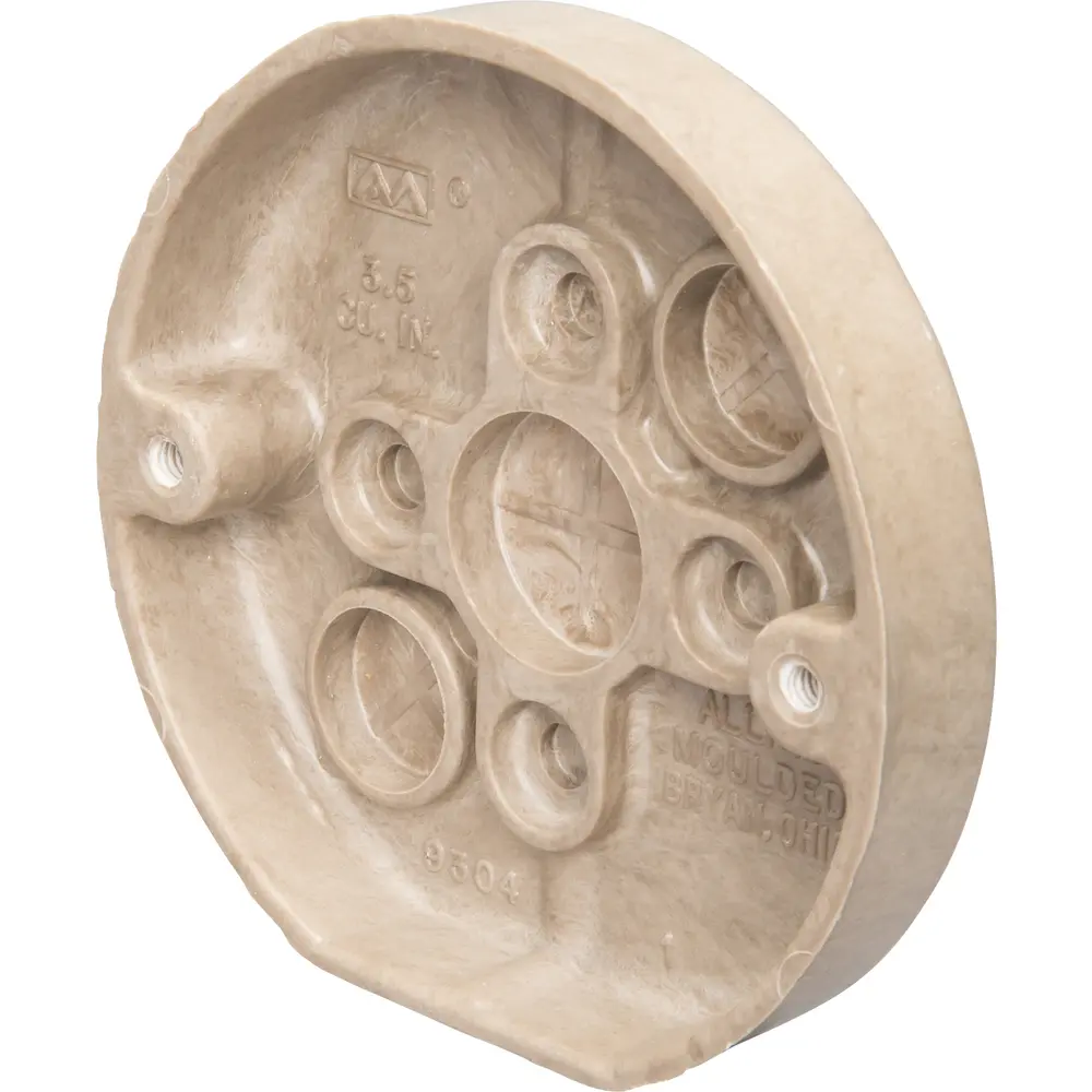 3/0 Round Pan Box, 3.5 Cu. In., Off White