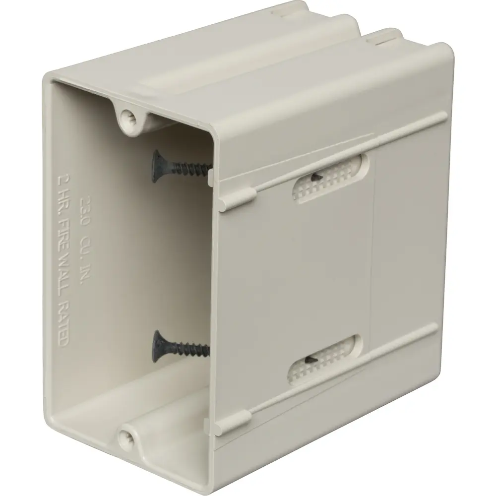 23 Cu. In. Single-Gang Adjustable Electrical Box, Polycarbonate, Beige