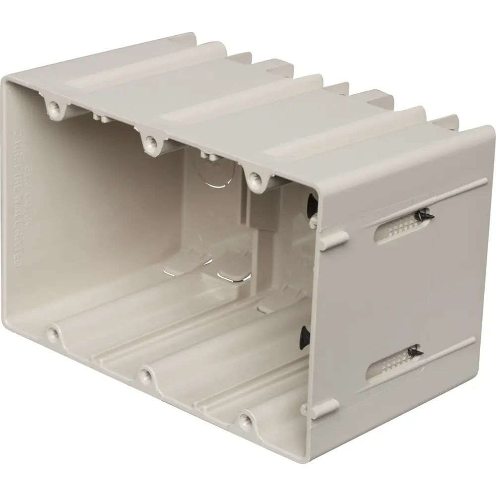 61 Cu. In. 3-Gang Adjustable Electrical Box, Polycarbonate, Beige