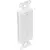 Single-Gang Cable Entry Device w/ Slotted Cover, Plastic, White
