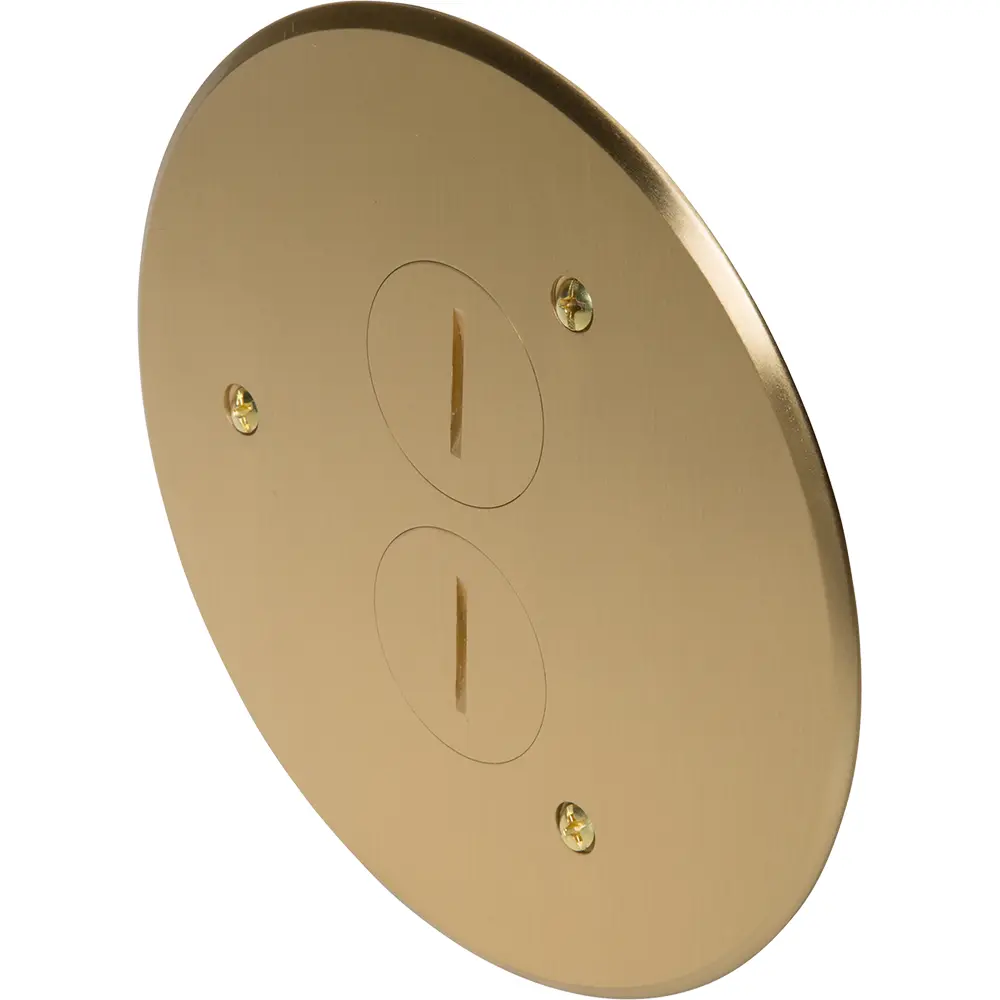 Cover Kit 6" Round Brass w/ 2 Threaded Plugs, Fits FLBC4500LR