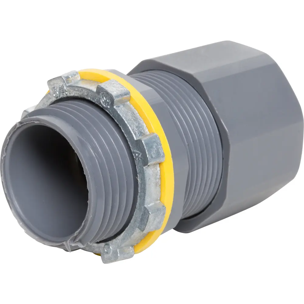 3/4" Low-Profile Strain Relief Non-Metallic Cord Connector, 0.385" - 0. ...