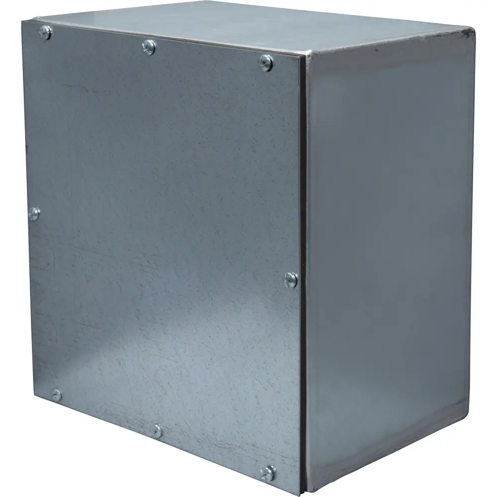 Electrical Enclosure, Screw Cover, 10 x 10 x 4 in., NEMA 3/12, Gray, w ...