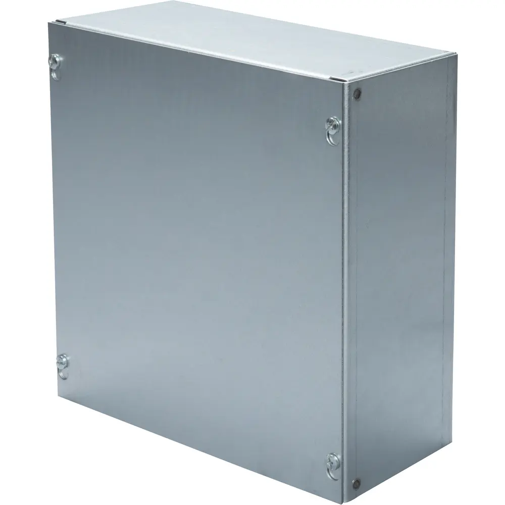 Electrical Enclosure, Screw Cover, 10 x 10 x 4 in., NEMA 1, Gray, No KO's