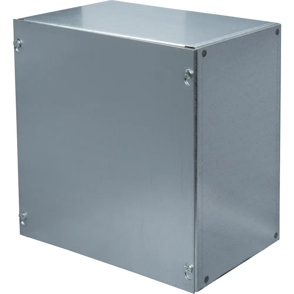Electrical Enclosure, Screw Cover, 10 x 10 x 6 in., NEMA 1, Gray, No KO's