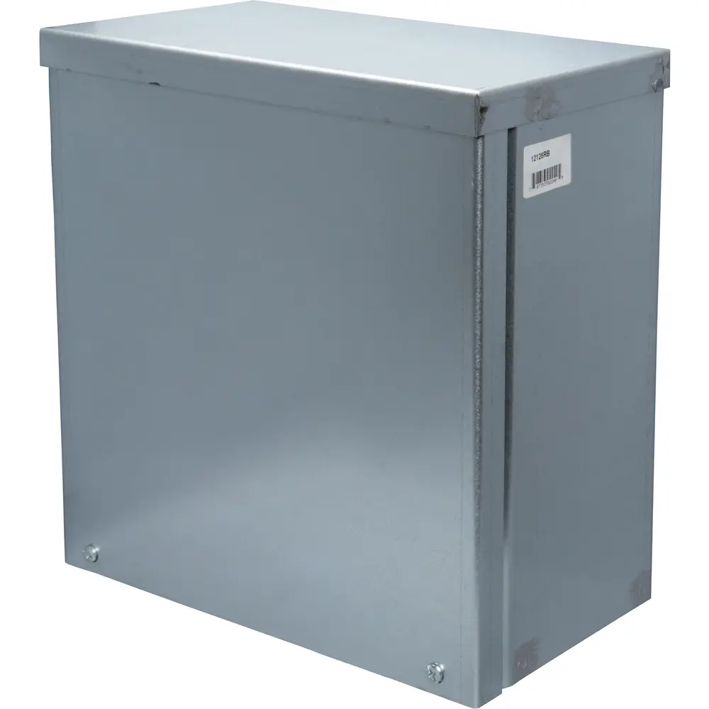 Electrical Enclosure, Screw Cover, 12 x 12 x 6 in., NEMA 3R, Gray, No KO's