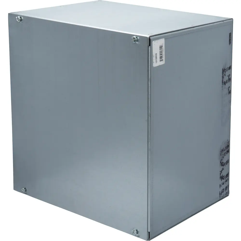 Electrical Enclosure, Screw Cover, 12 x 12 x 8 in., NEMA 1, Gray, No KO's