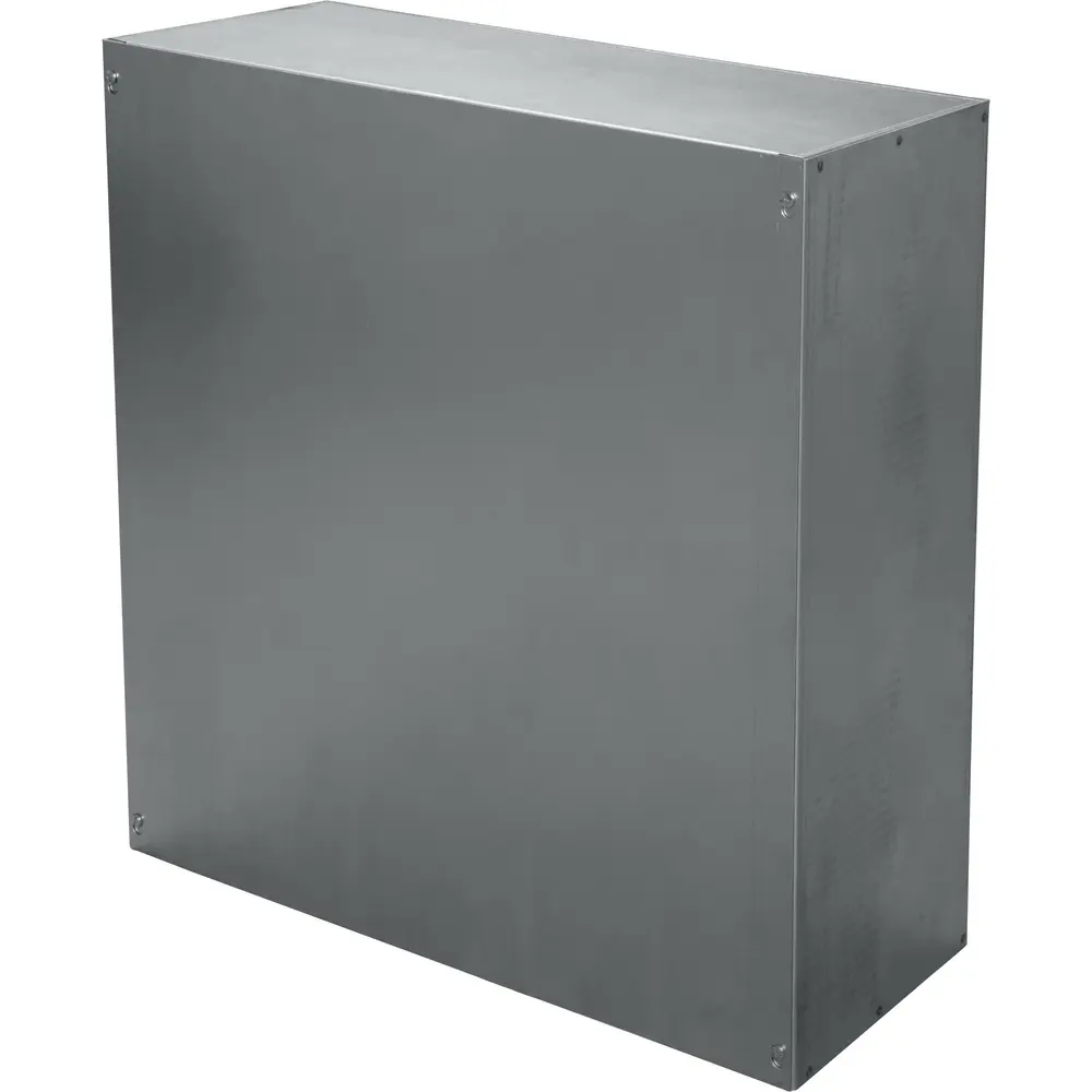 Electrical Enclosure, Screw Cover, 24 x 24 x 8 in., NEMA 1, Gray, No KO's