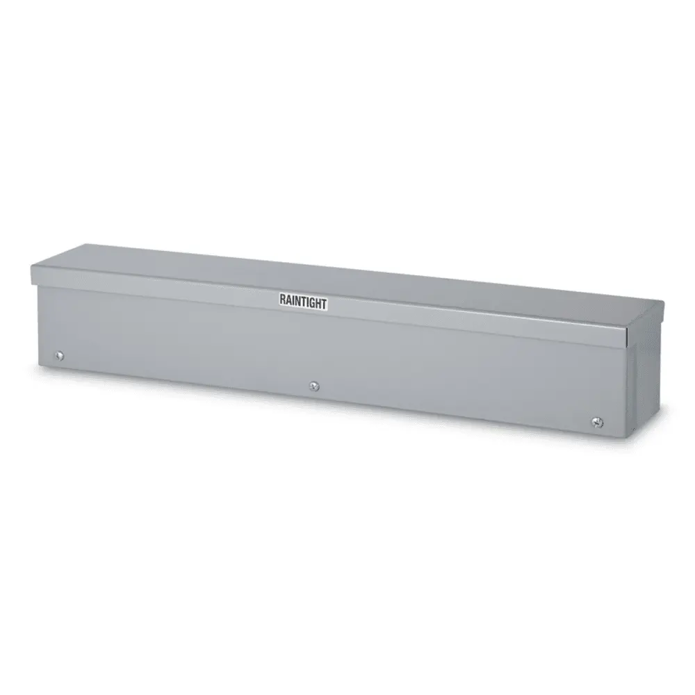Wiring Trough, Rainproof, 6" x 6" x 72", Steel, Gray