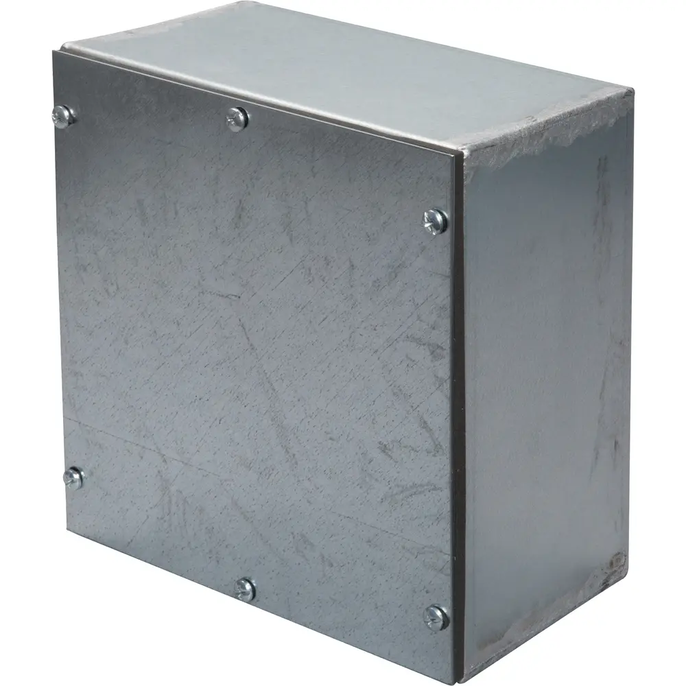 Electrical Enclosure, Screw Cover, 8 x 8 x 6 in., NEMA 3/12, Gray, w ...
