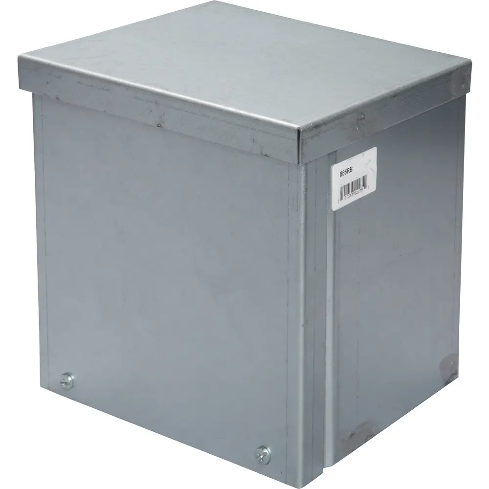 Electrical Enclosure, Screw Cover, 8 x 8 x 6 in., NEMA 3R, Gray, No KO's