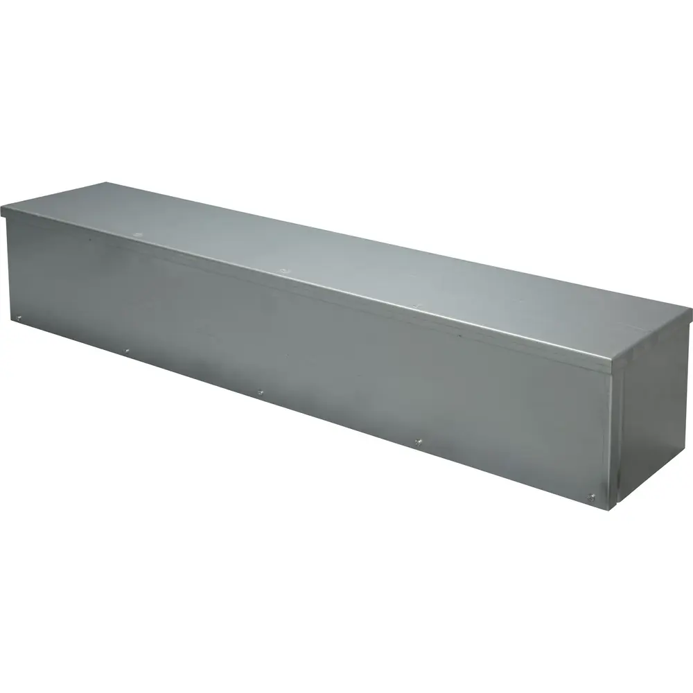 Wiring Trough, Rainproof, 8" x 8" x 72", Steel, Gray
