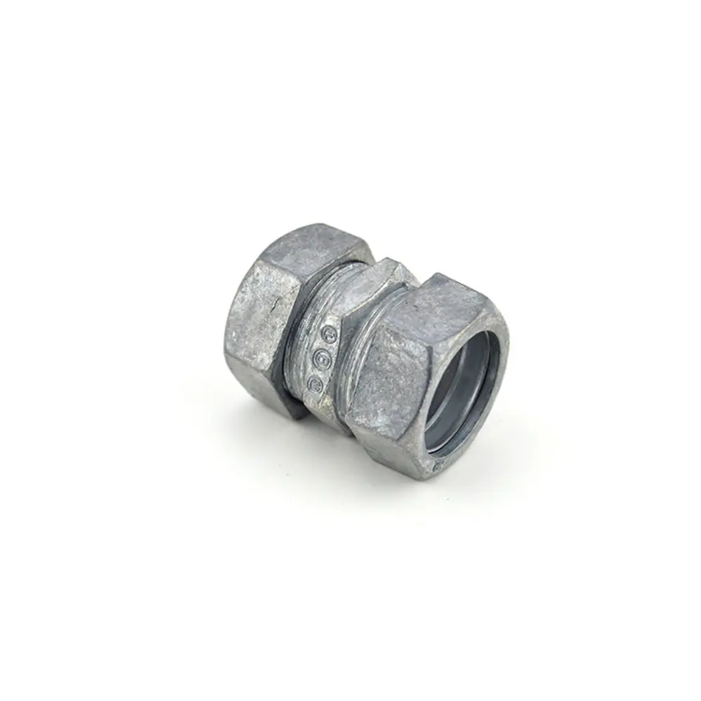 3/4" EMT Screw-on Compression Coupling, Zinc Die Cast