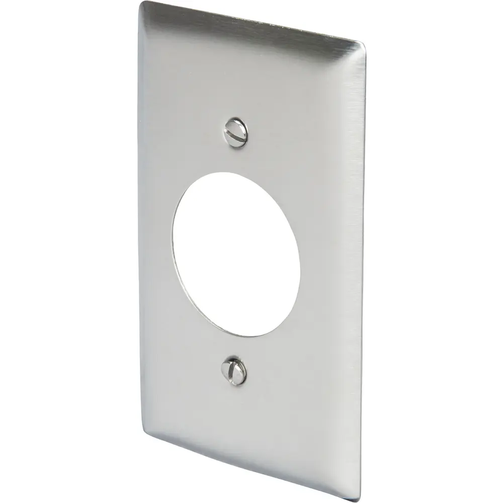 Single-Gang 1.60 in. Diameter Receptacle Wall Plate, Standard Size ...