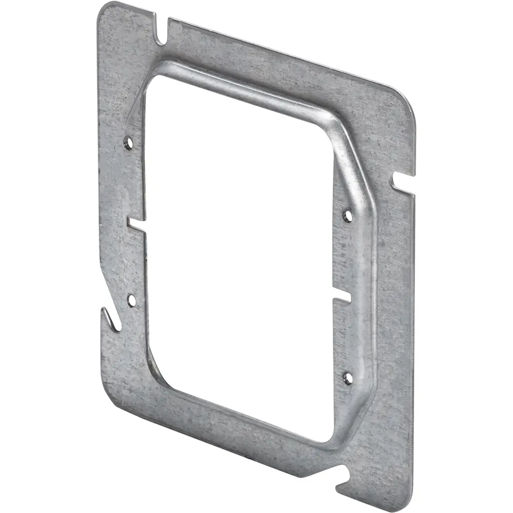 4-11/16" Square 2-Gang Device Ring, 1/4" Raised, 3.0 Cu. In.