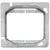 4-11/16" Square 2-Gang Device Ring, 1/2" Raised, 5.8 Cu. In.