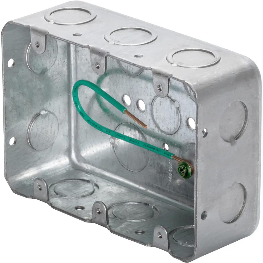 3-Gang Drawn Multi-Gang Handy Box w/ Pigtail, 2-1/8" Deep