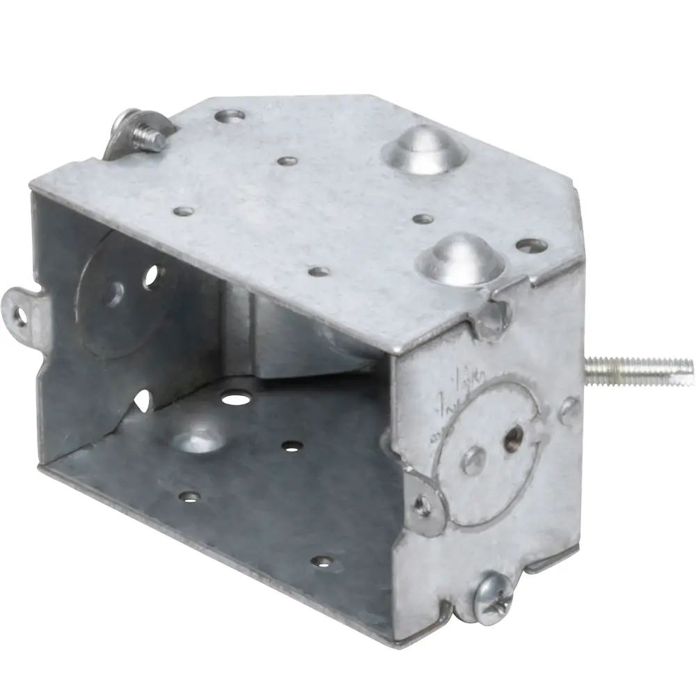 2-Gang Gangable Box w/ NM Cable Clamps, 1/2" KO's, 2-1/4" Deep