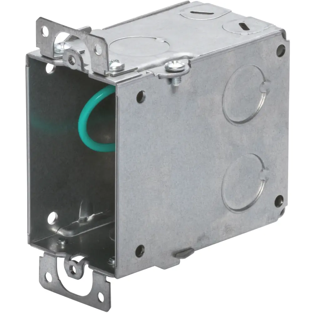 Single-Gang Gangable Box w/ BX/MC Clamps, 3-1/2" Deep