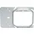 4" Square 2-Gang Offset Mud Ring, Raised 3/4"
