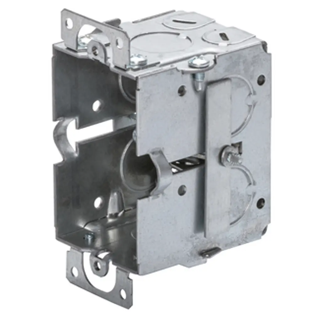 Single-Gang Gangable Box, Tigergrip, BX/MX Cable Clamp, 1/2" KO's, 2-1/ ...