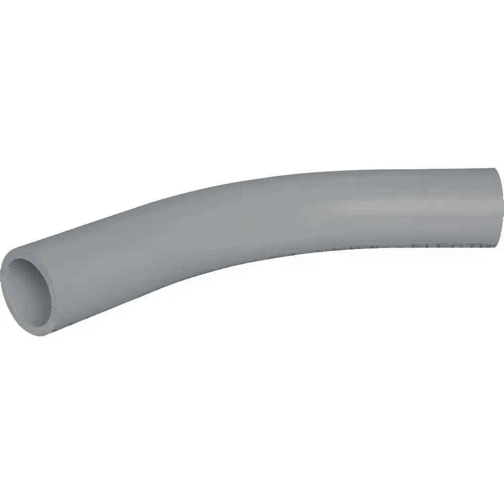 5" 45° PVC Plain End Elbow, Schedule 40, 48" Radius