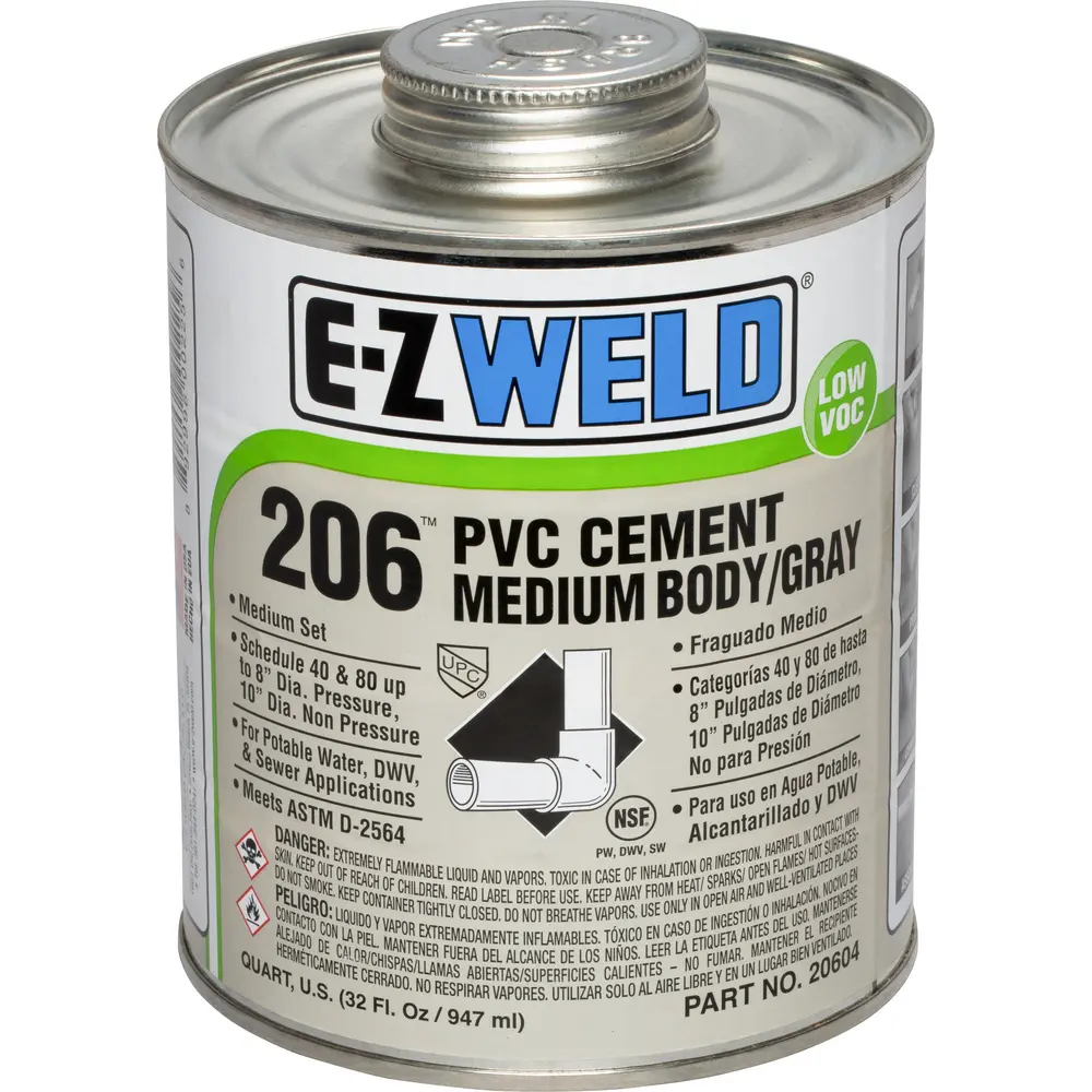 1 Quart PVC Gray Medium Cement