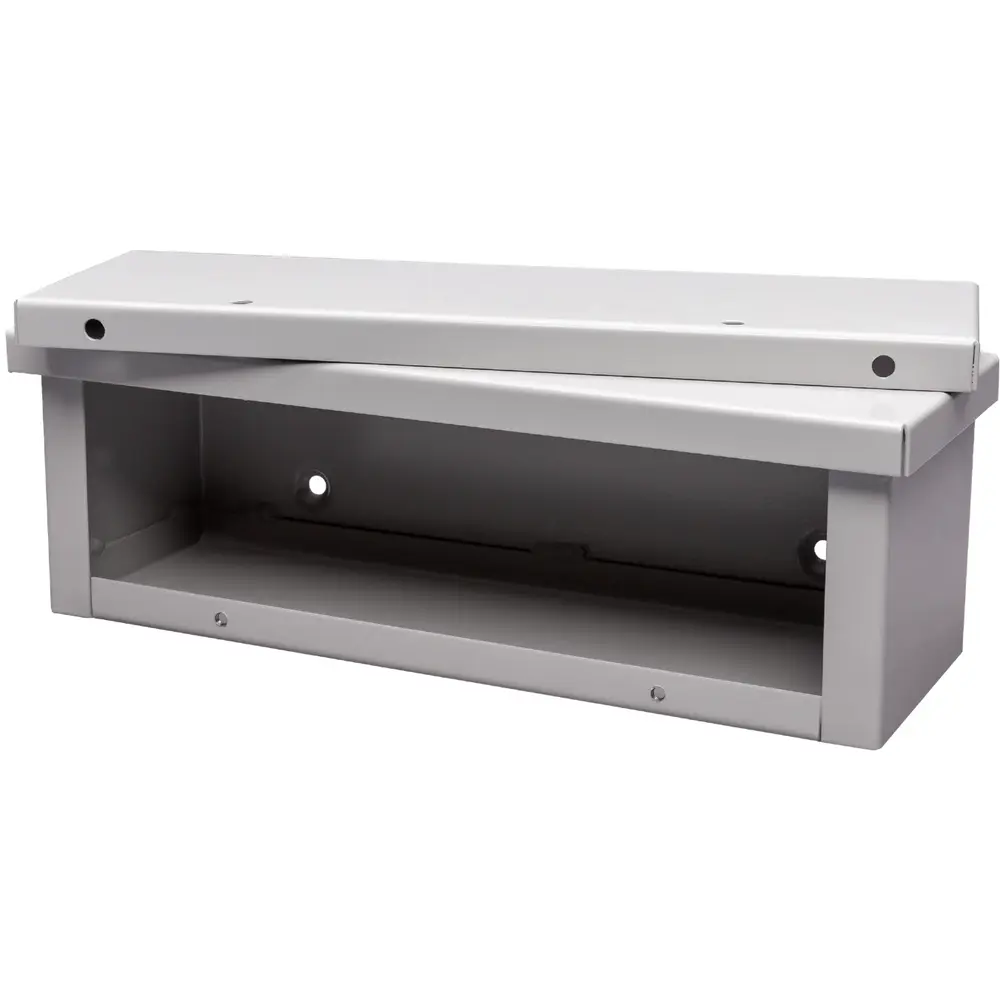 Wiring Trough, Watertight, 4" x 4" x 12", NEMA 3R, Steel, Gray