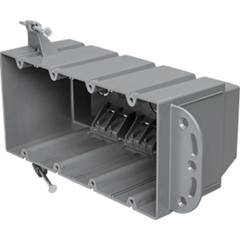 4-Gang Plastic Switch Box, Nail-On, 87 Cu. In.