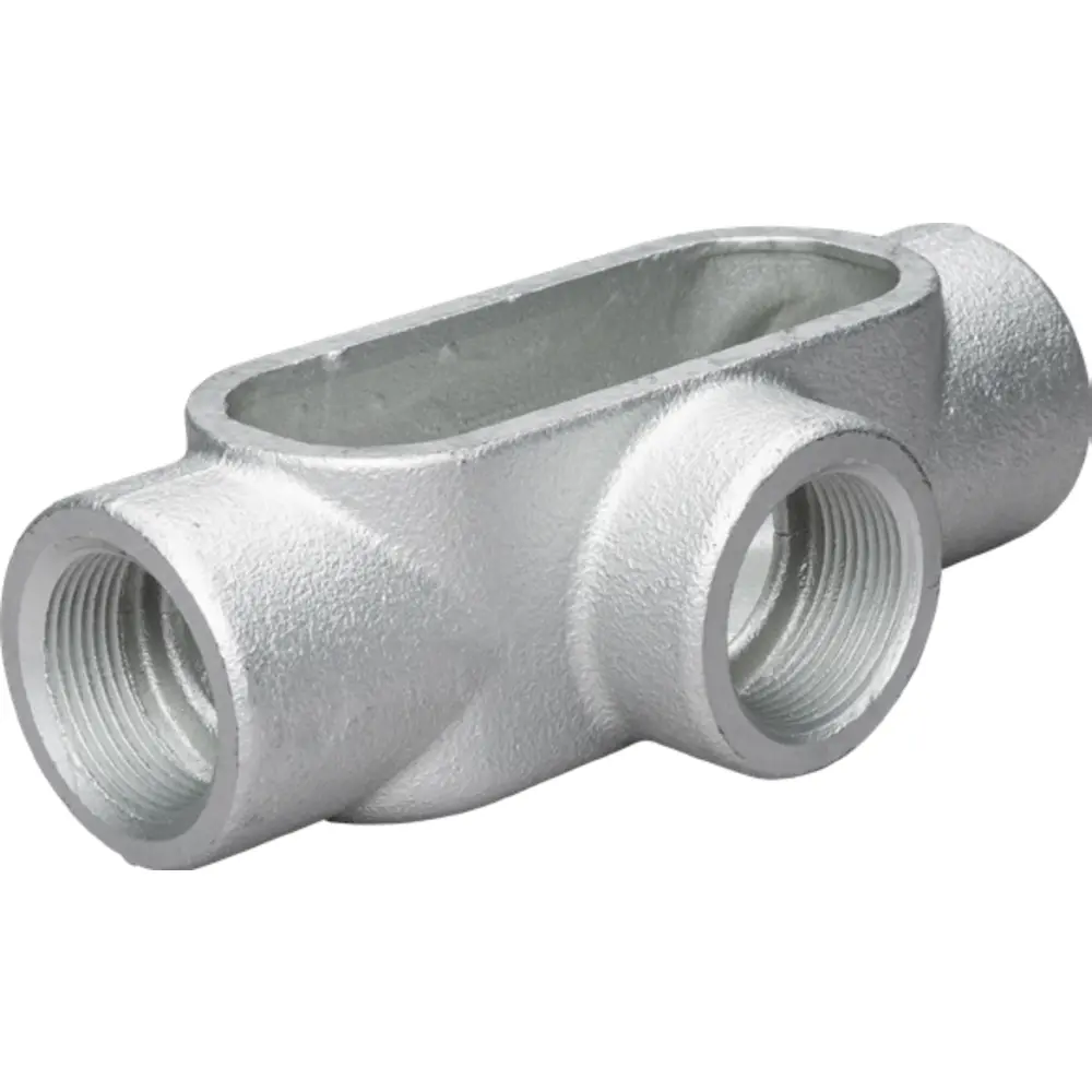 3/4 in. T Conduit Body, Malleable Iron, Form 7