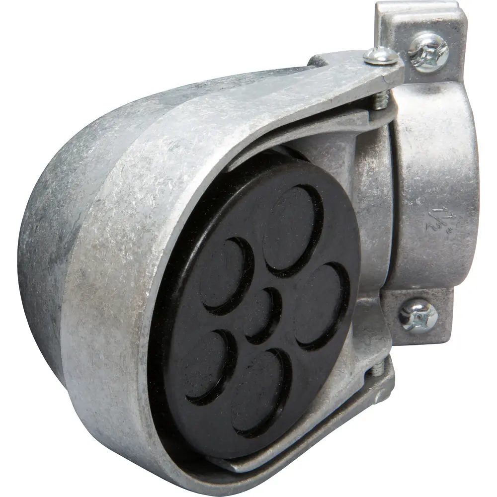 Service Entrance Cap, 1-1/2 In., Aluminum, Gray, Clamp-On