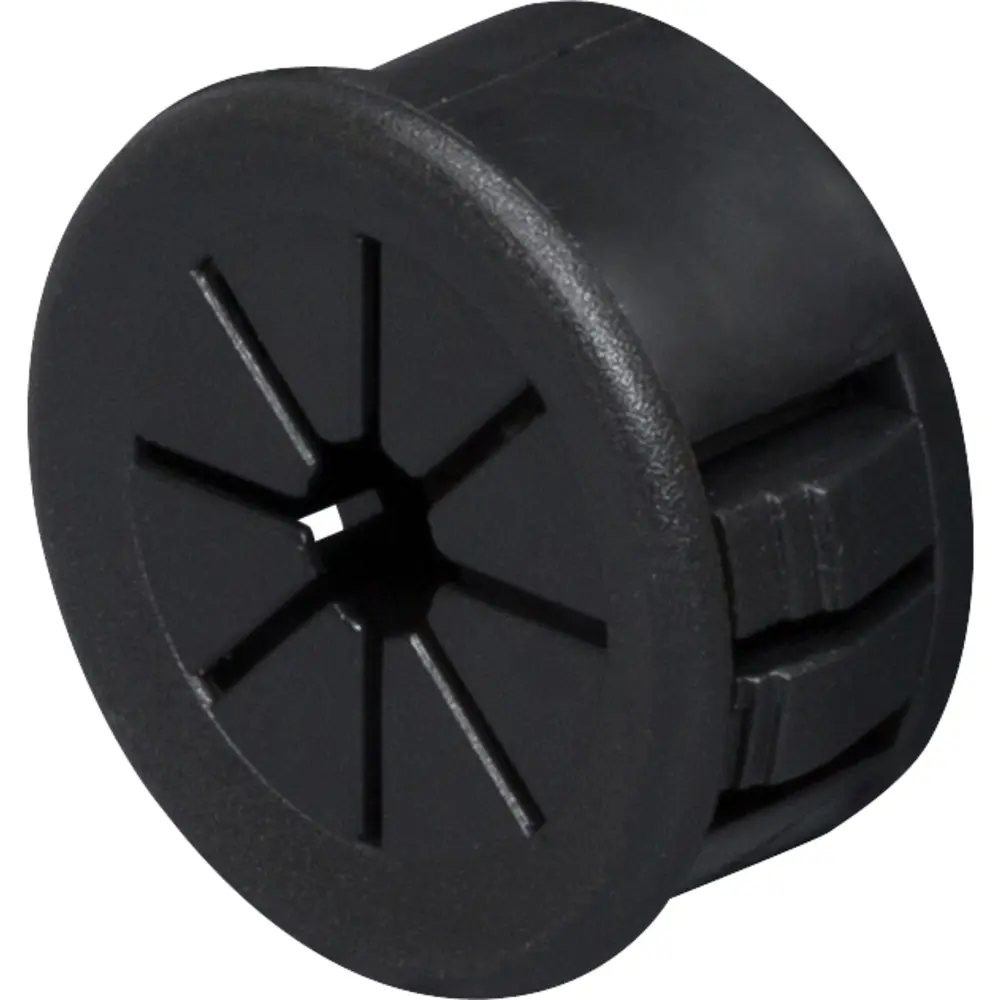 1/2 in. Nylon Universal Snap-In Bushing, Black