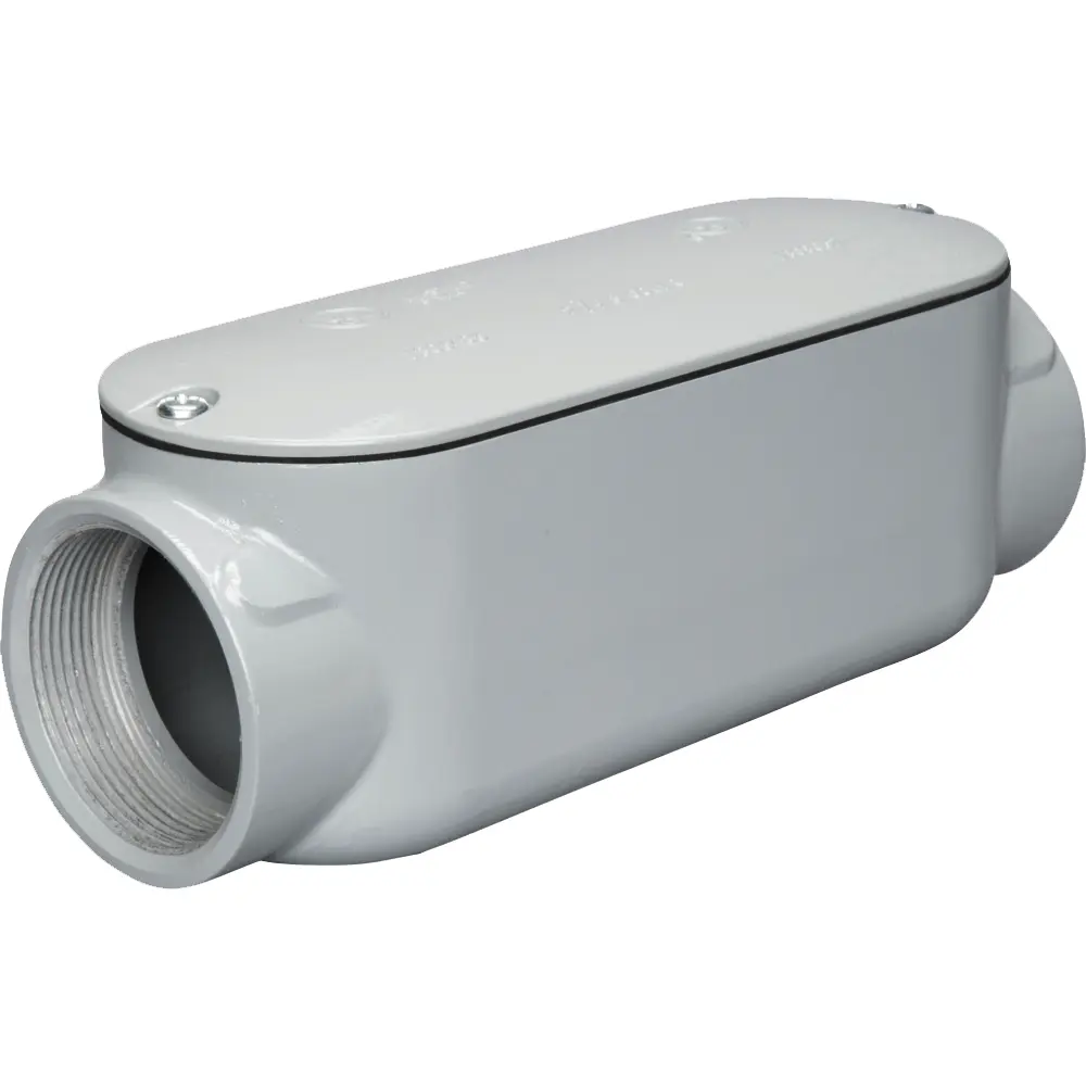 Conduit Body, C, 3 In., Aluminum, Gray, w/ Cover & Gasket