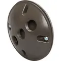 4 in. Round Weatherproof Directional Lamp Holder Cover, (3) 1/2 in., Bronze