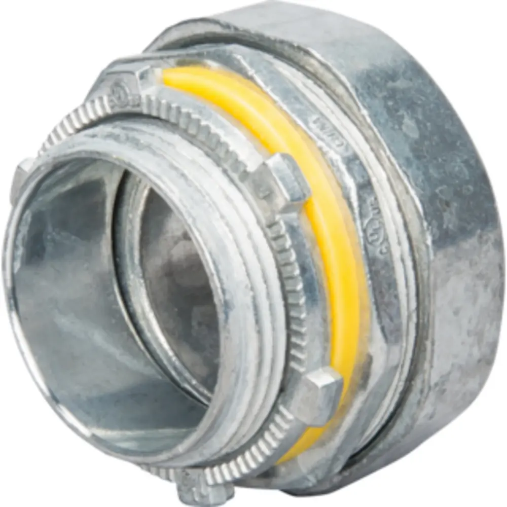2-1/2" Steel-Zinc Liquid Tight Straight Fitting