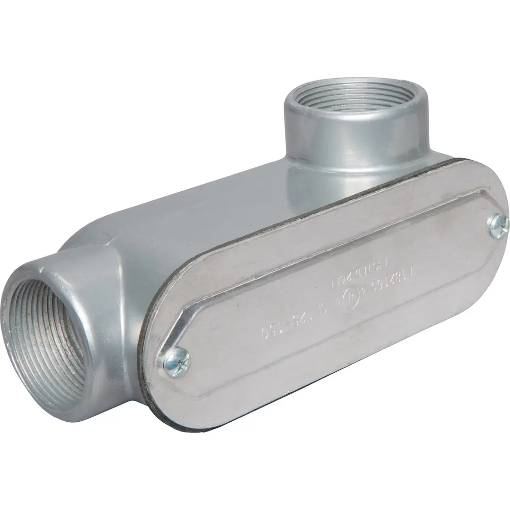 Conduit Body, LR, 1-1/2 In., Aluminum, Gray, w/ Cover & Gasket