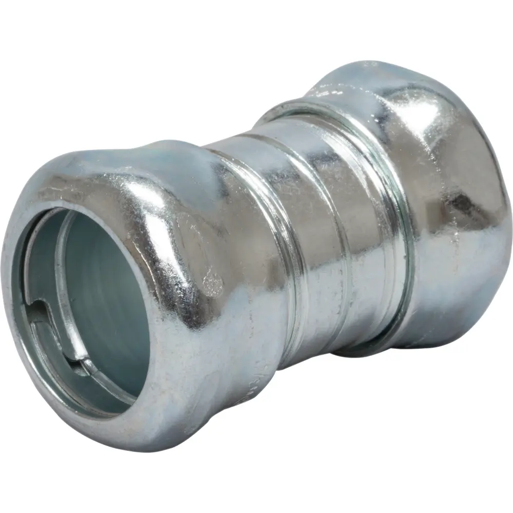 Compression Coupling, EMT, 3/4 In., Steel, Gray