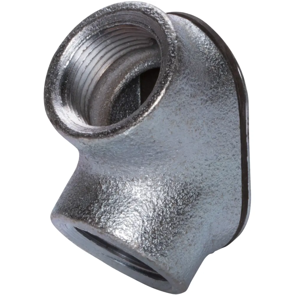 2 in. 90° Female - Female Rigid Pull Elbow, Malleable Iron