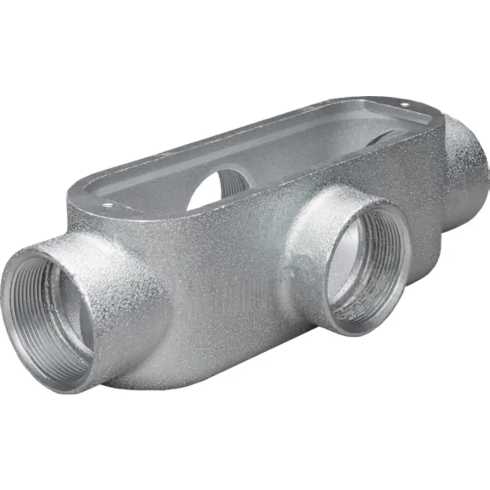 Conduit Body, 1 In. x CLOSE, Malleable Iron, Gray