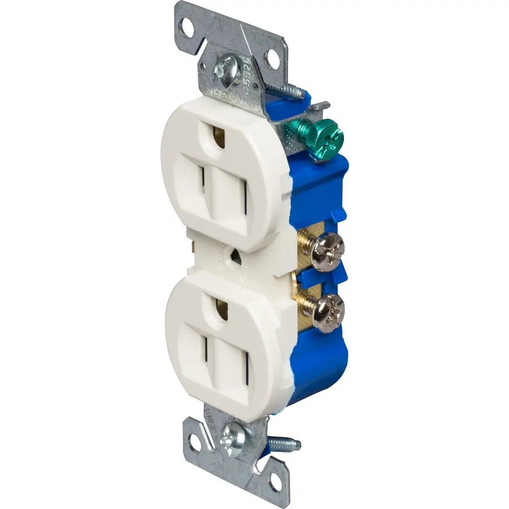 15 A 125 VAC NEMA 5-15R Duplex Receptacle, Light Almond