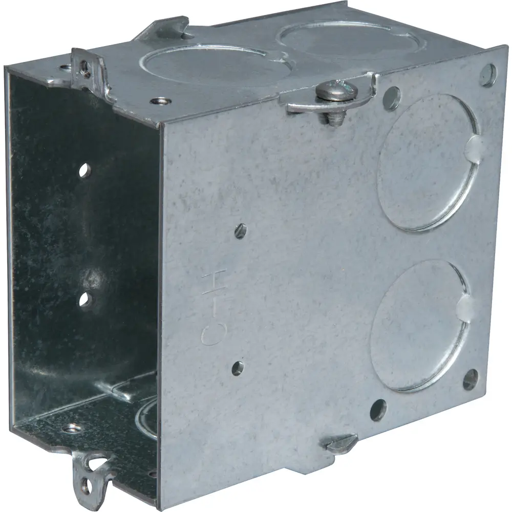 3-1/2" Gangable Switch Box, (2) 3/4", (1) 1/2" KO, Conduit, No Clamps ...