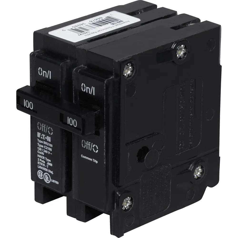 100 A 2-Pole 120/240 VAC BR Plug-In Circuit Breaker