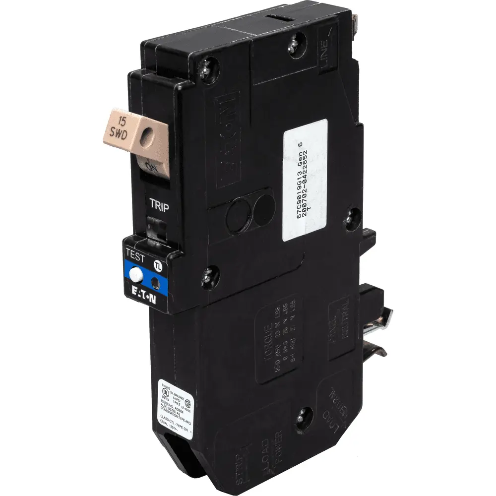 15 A Single-Pole 120/240 VAC CH Dual Function AFCI/GFCI Circuit Breaker