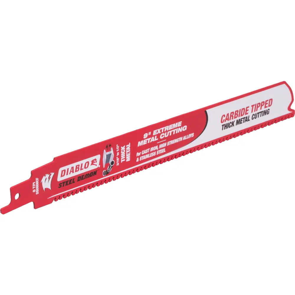 9" 8TPI Steel Demon™ Carbide Teeth Reciprocating Saw Blade, Thick Metal