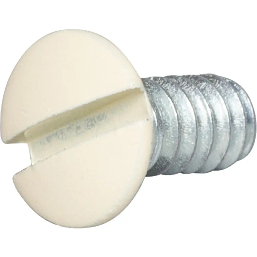 #6-32 x 5/16 in. Ivory Slotted Oval Head Wall Plate Screw