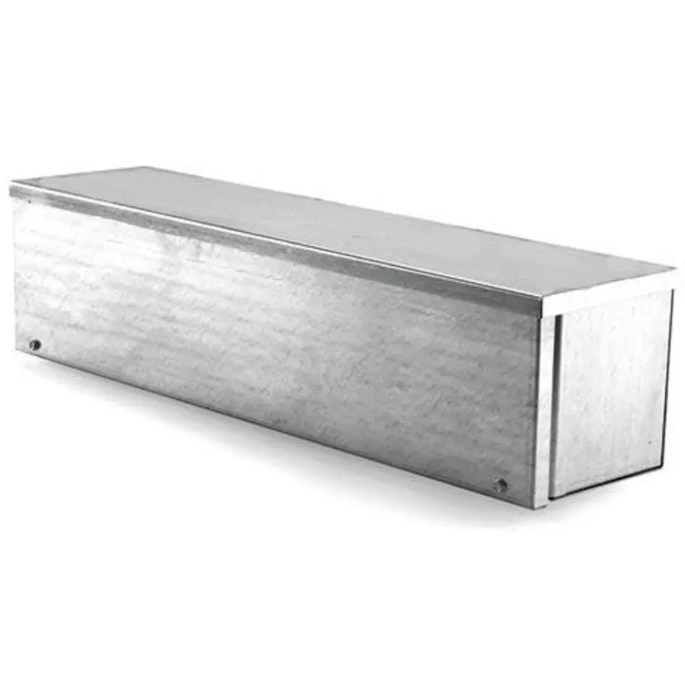 Wiring Trough, Rain-Proof, 8" x 8" x 24", NEMA 3R, Galvanized Steel, Silver