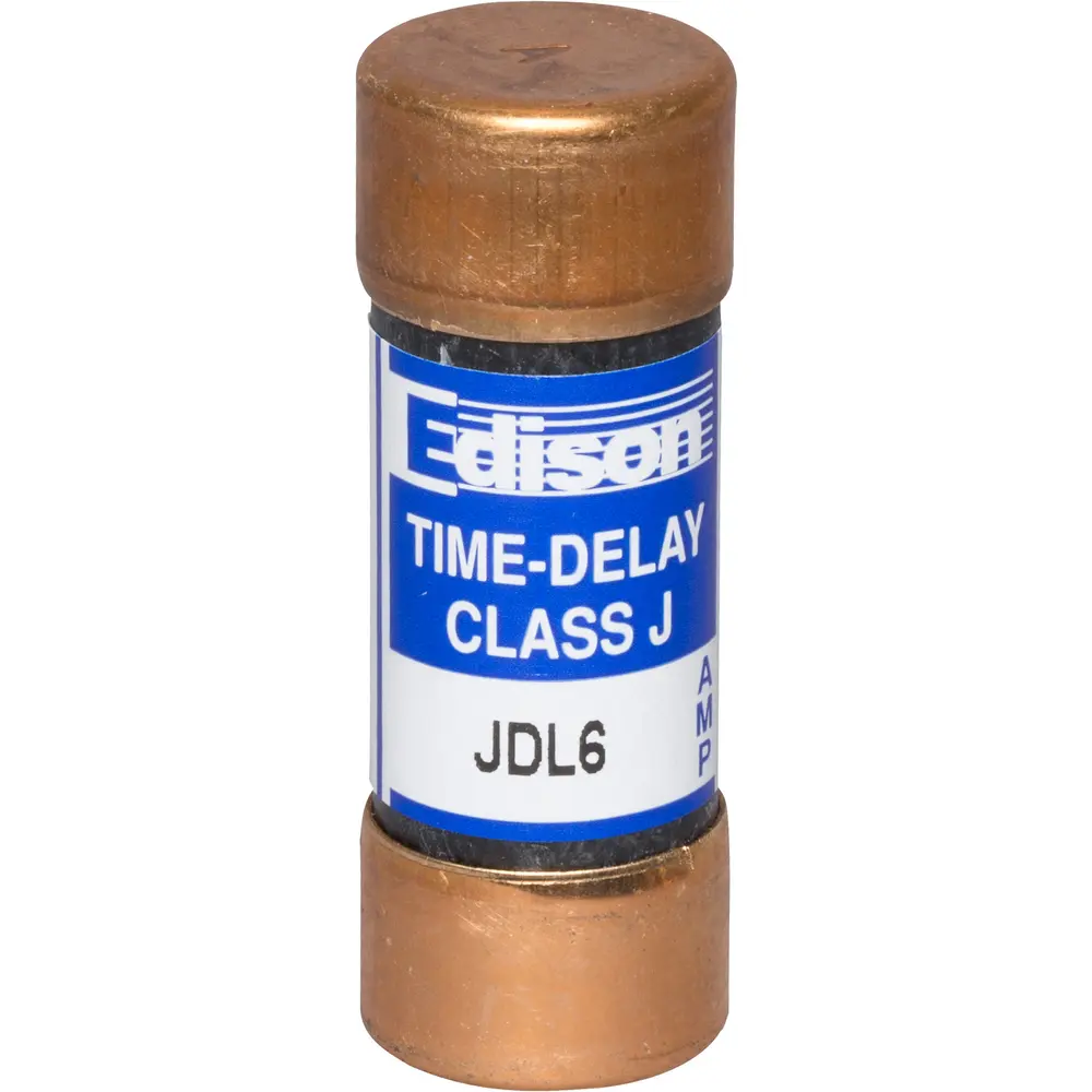 6 A Class J Time-Delay Fuse, Dual-Element, 600 VAC