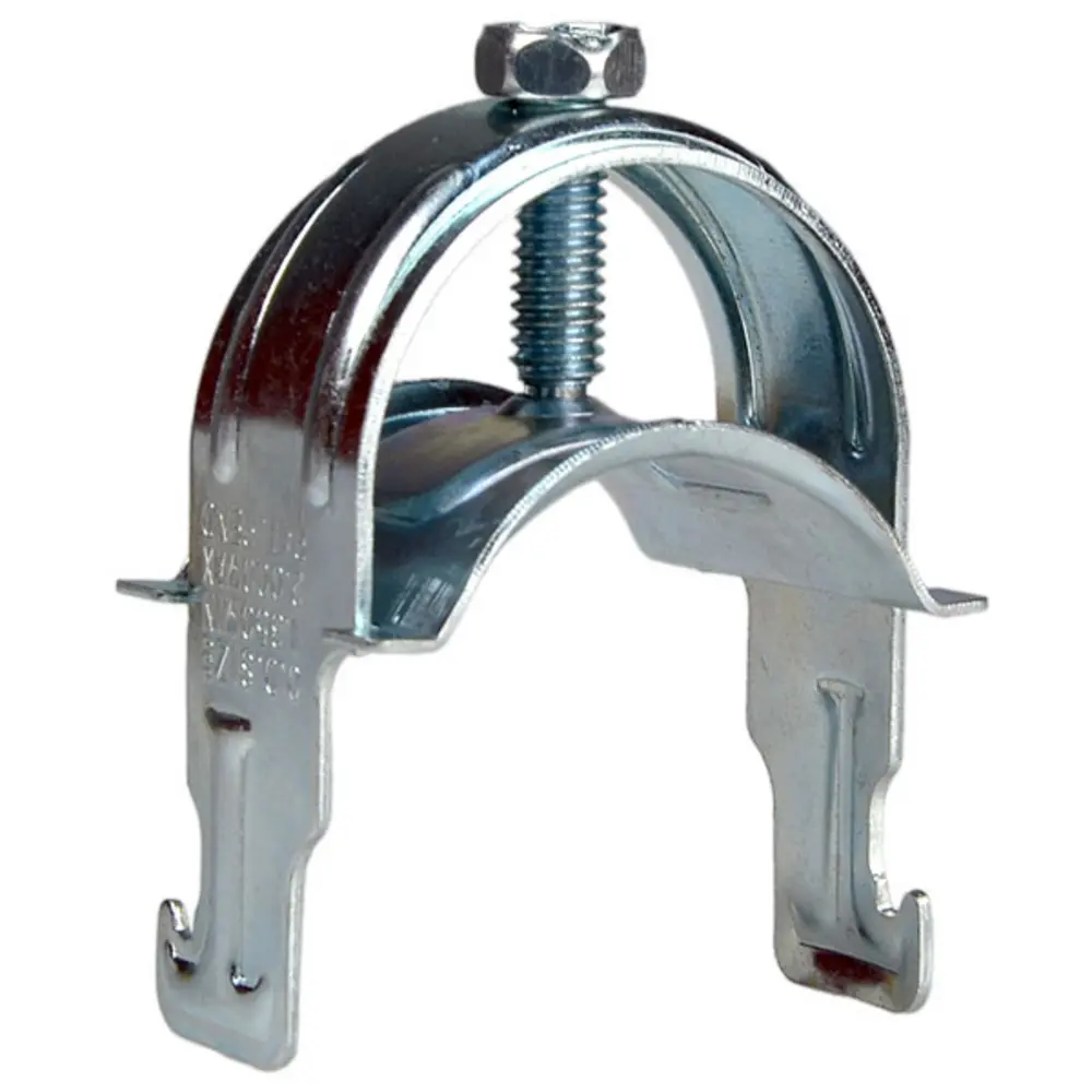 Strut Clamp, 2" EMT, Zinc Plated, Steel, Silver