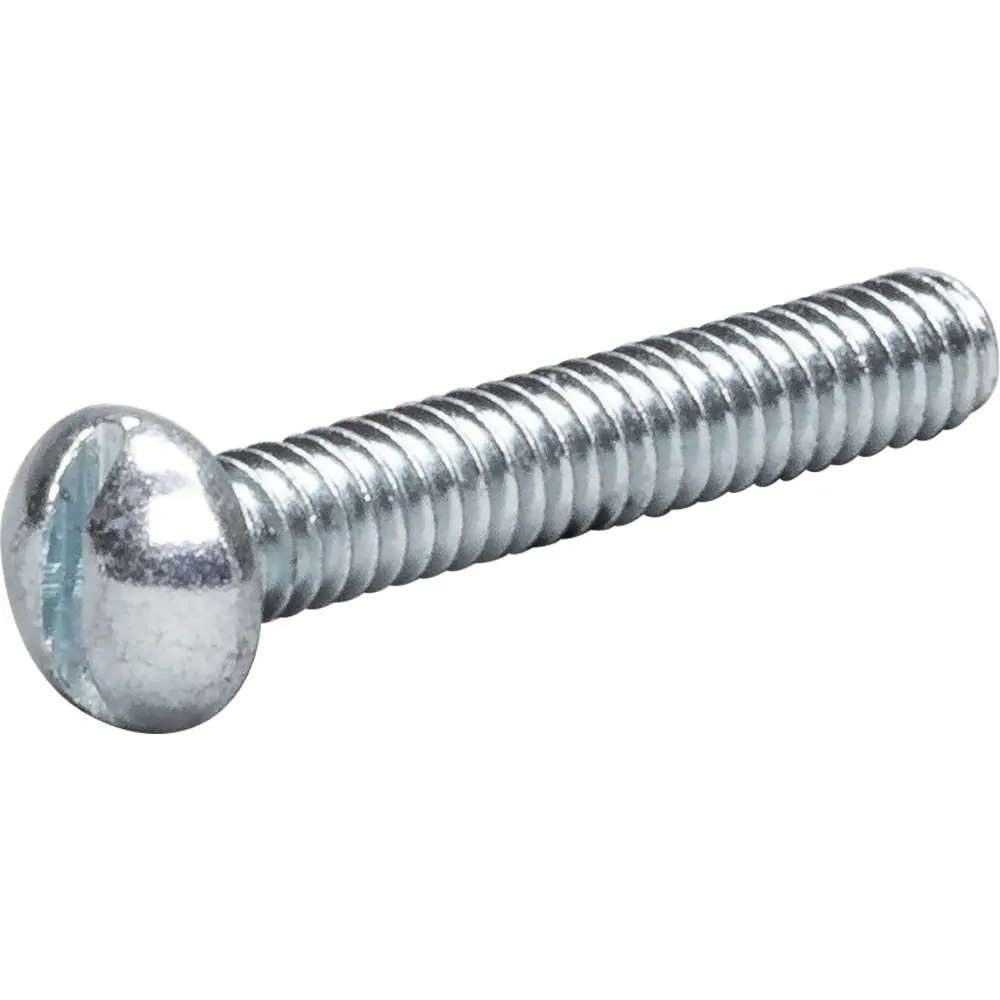 #10-24 x 1-1/4" Round Slot Machine Screw, Jar of 100